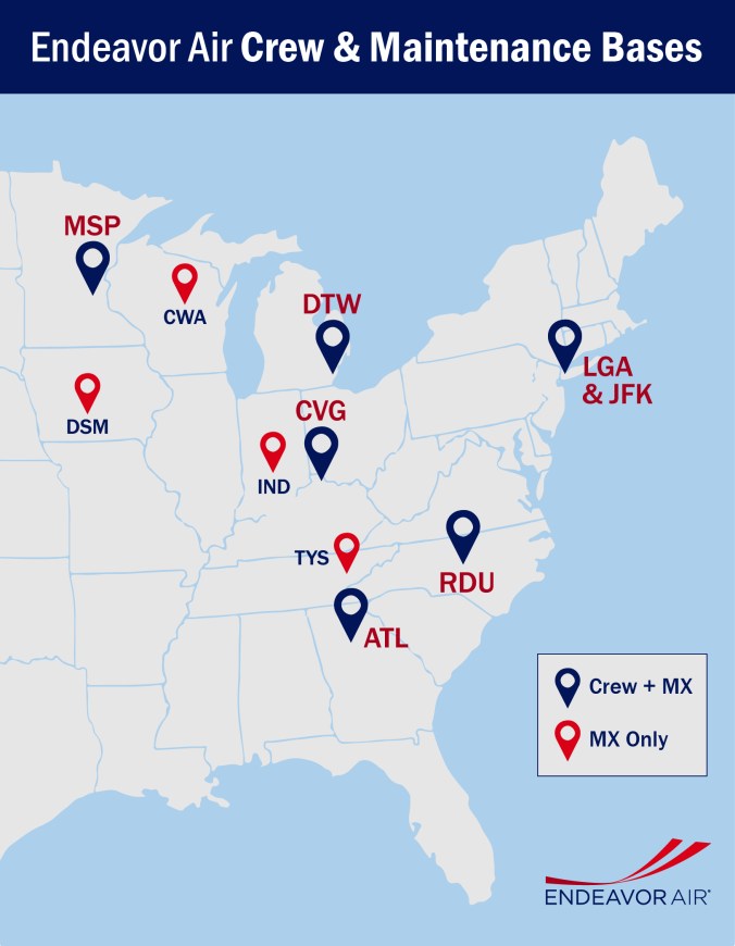 Endeavor Air Announces Seventh Crew Base – Raleigh-Durham, NC (RDU ...